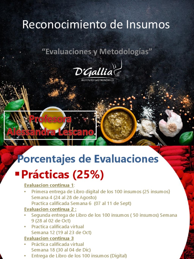 Reconocimiento de Insumos Gastronómicos | PDF | Crecimiento personal y ...
