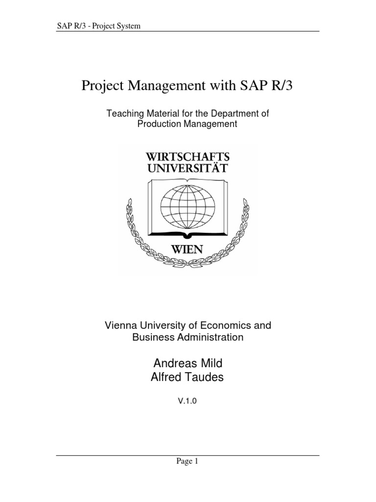 Project Management With Sap R3 Download Free Pdf Project Management Specification