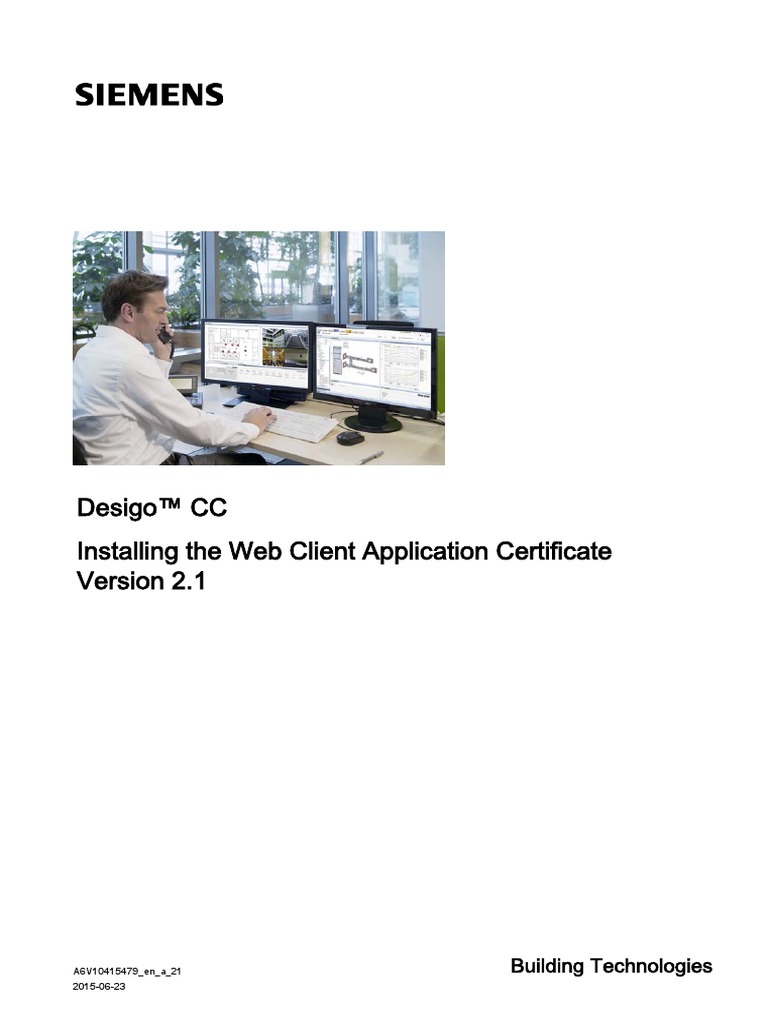 Desigo CC Install Web Client | PDF | Public Key Certificate | World ...