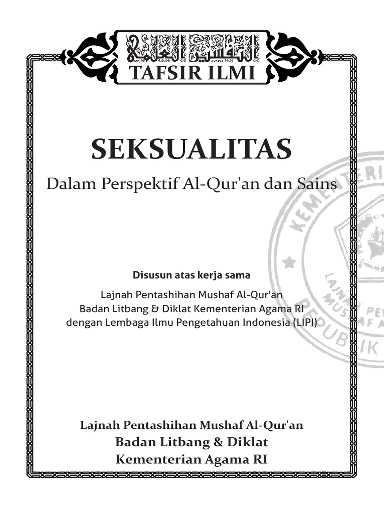 Tafsir Ilmi Kemenag Seksualitas Dalam Perspektif Al-Qur'an Dan Sains | PDF
