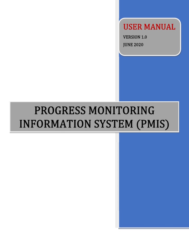 PMIS Manual | PDF | Login | Menu (Computing)