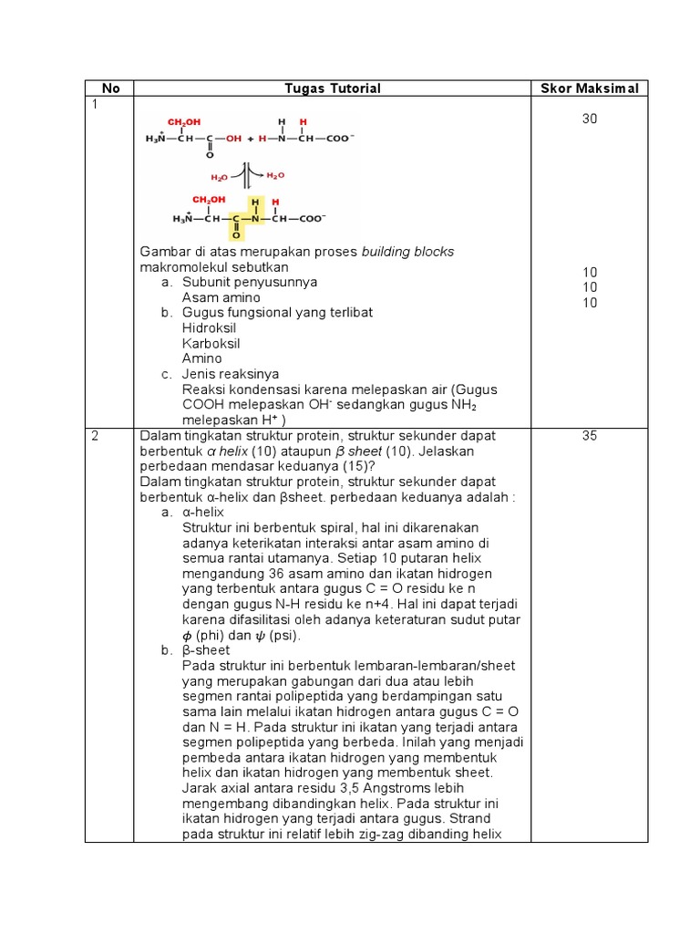 Tugas 1 Tuton Biokimia Pangan | PDF