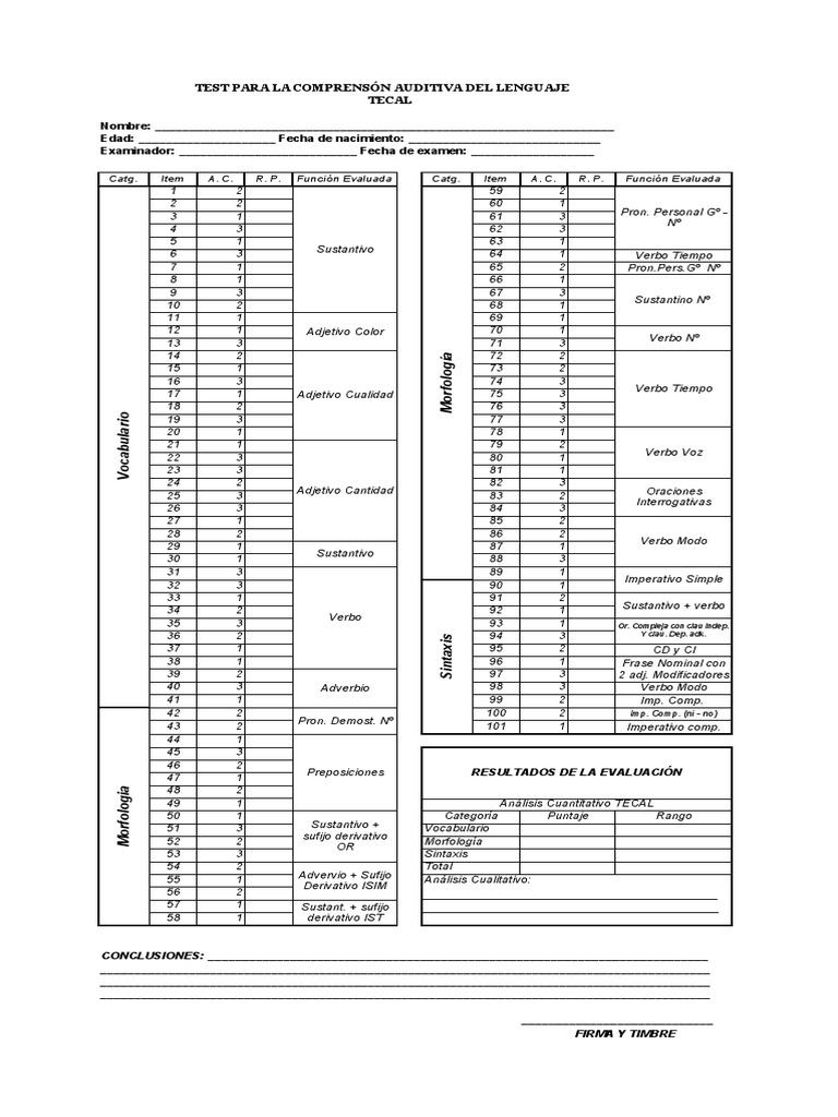 TECAL | PDF | Unidades Semánticas | Tipología Lingüística