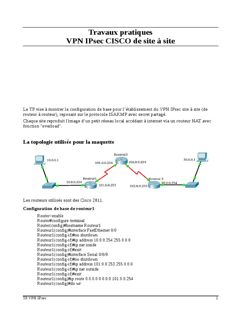 Atelier VPN IPSec | PDF | Réseau privé virtuel | Informatique