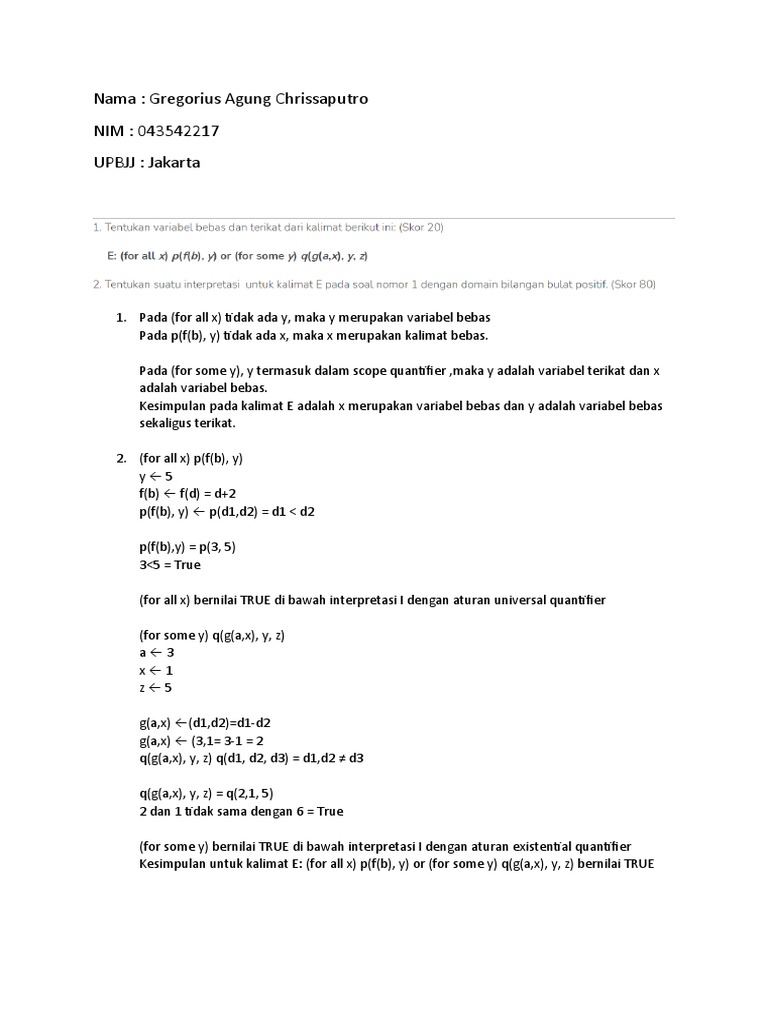 Logika Informatika - Diskusi 6 | PDF | Sains & Matematika | Komputer