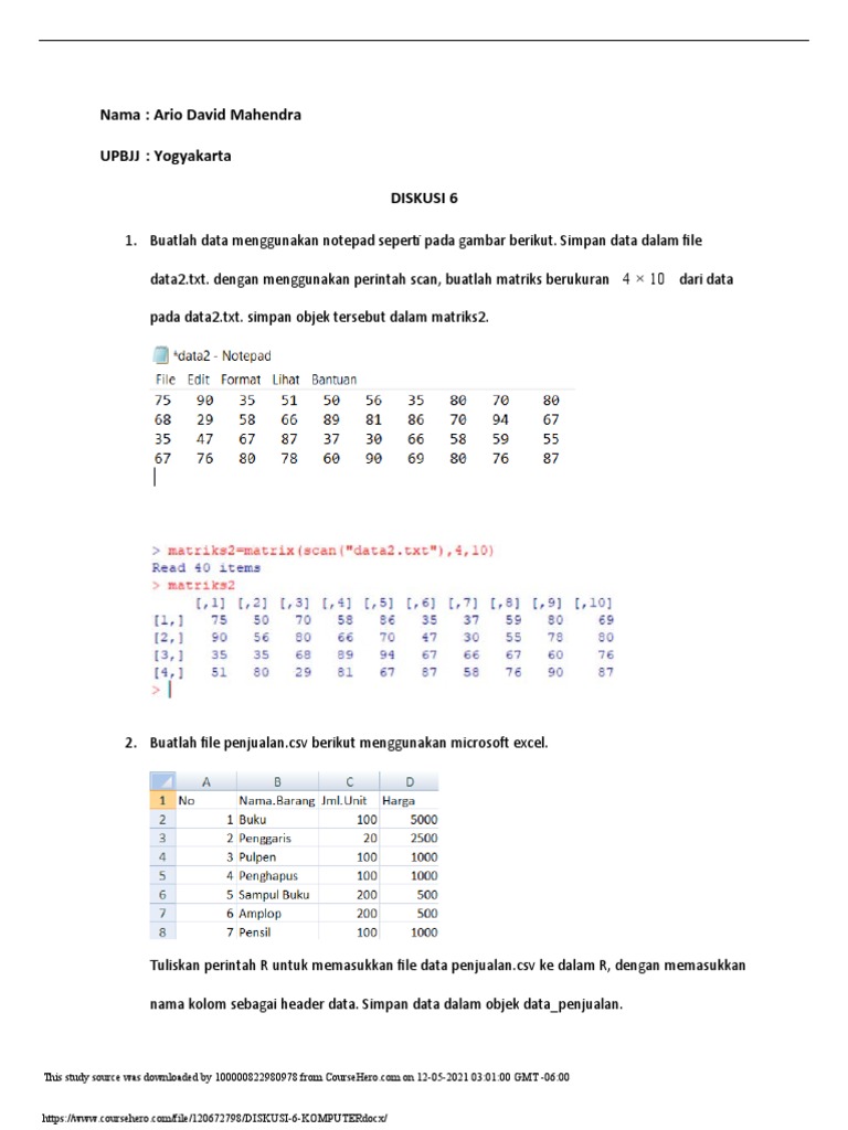 Diskusi 6 Komputer | PDF