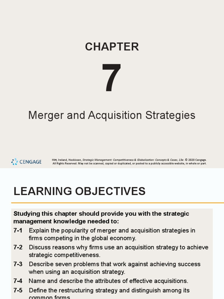 Merger and Acquisition Strategies | PDF | Mergers And Acquisitions ...