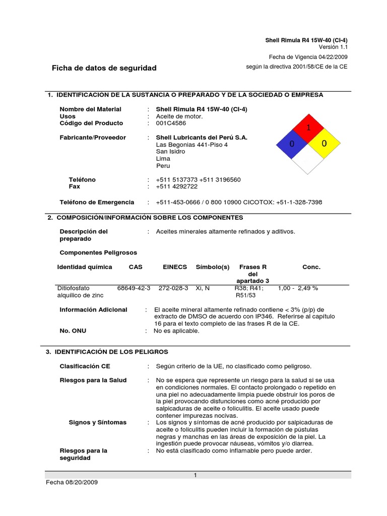 Anexo 04 (Fichas de Seguridad) | PDF | Agua | Residuos