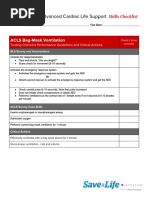BLS Skills Checklist | PDF | Cardiopulmonary Resuscitation | Clinical ...