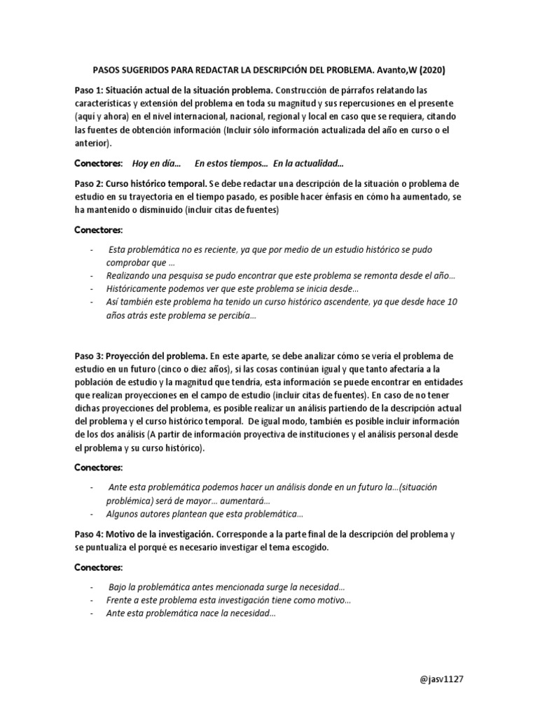 Sugerencias para Redactar La Descripción Del Problema | PDF