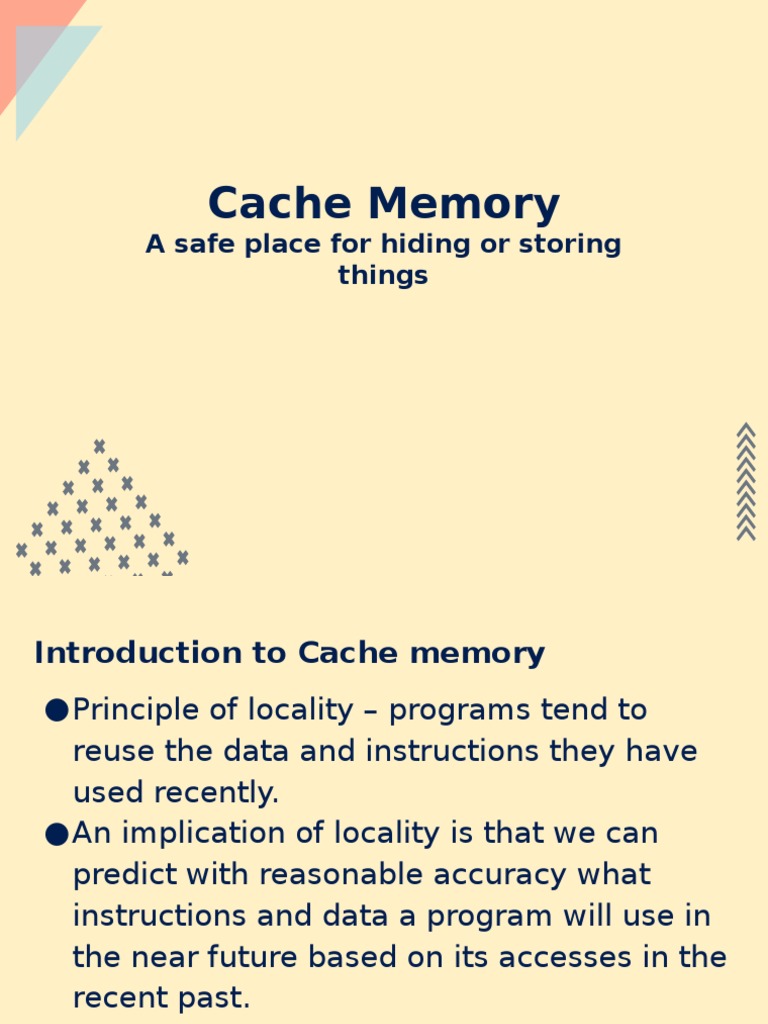Cache Memory: A Safe Place For Hiding or Storing Things | PDF | Cpu ...