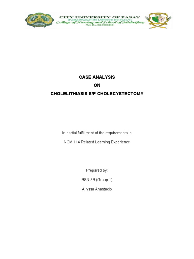 Complete Cholelithiasis Case Analysis | PDF | Medicine | Medical ...