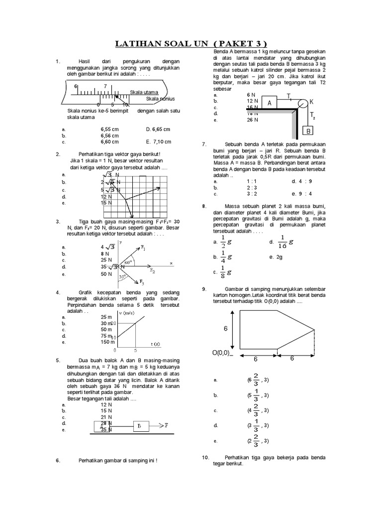 LATIHAN SOAL UN PAKET 3 Irit | PDF
