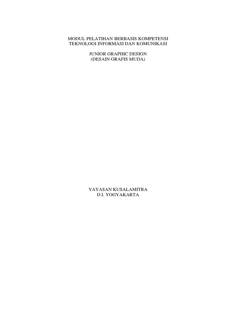 Prinsip Dasar Desain Grafis Junior | PDF | Karier & Perkembangan | Komputer