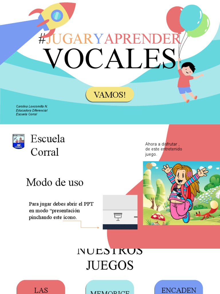 Juegos Interactivos de Vocales para Niños | PDF