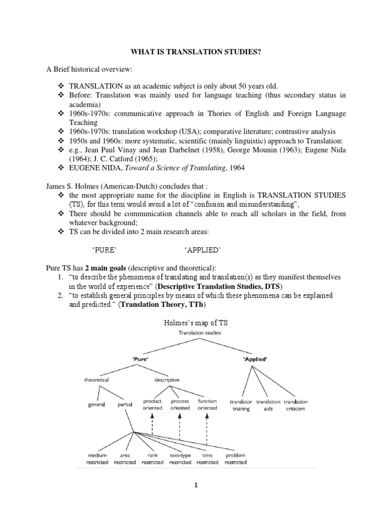 What Is Translation Studies? | PDF | Translations | Theory