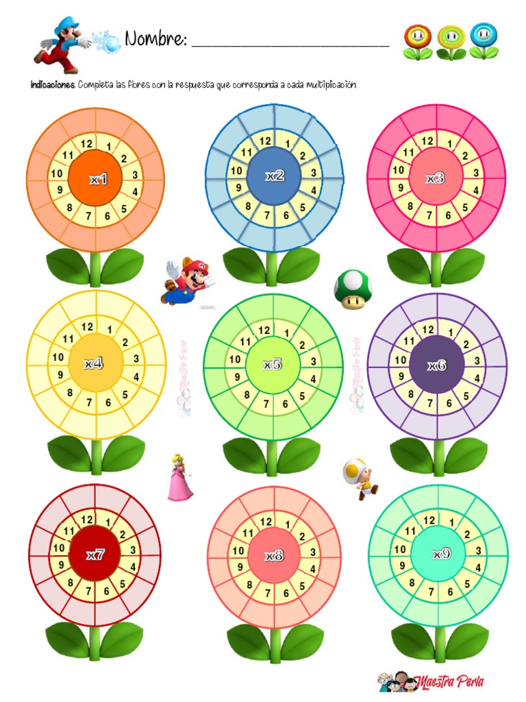 Flores de Multiplicaciones | PDF
