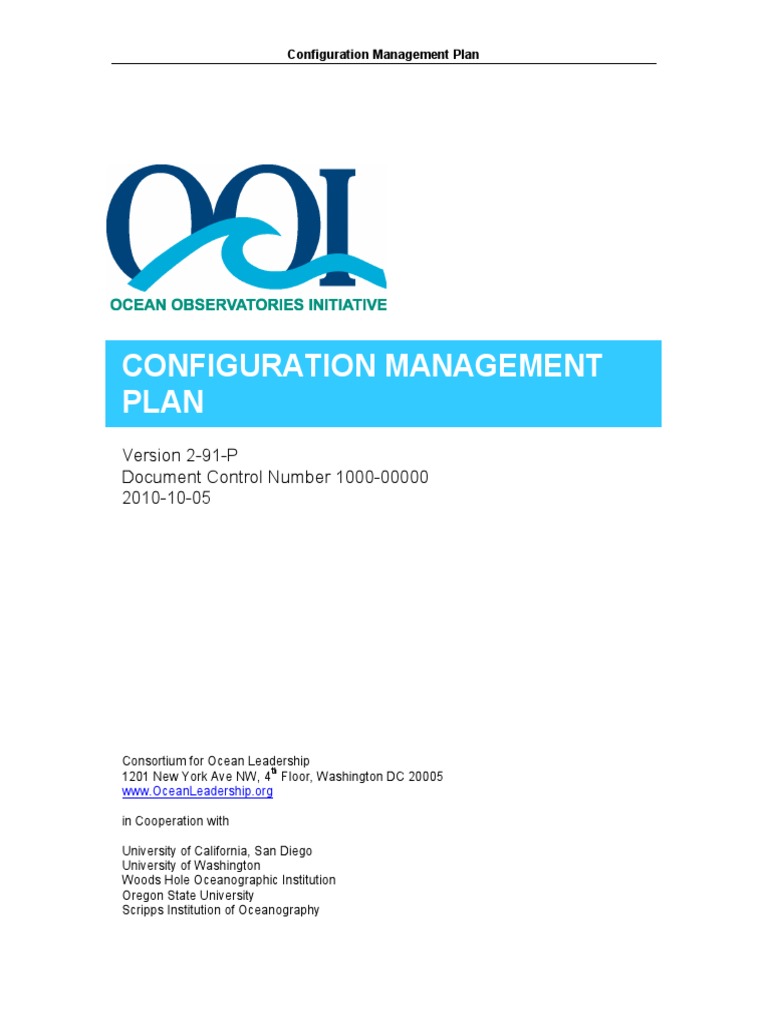Configuration Management Plan Overview | PDF | Specification (Technical ...