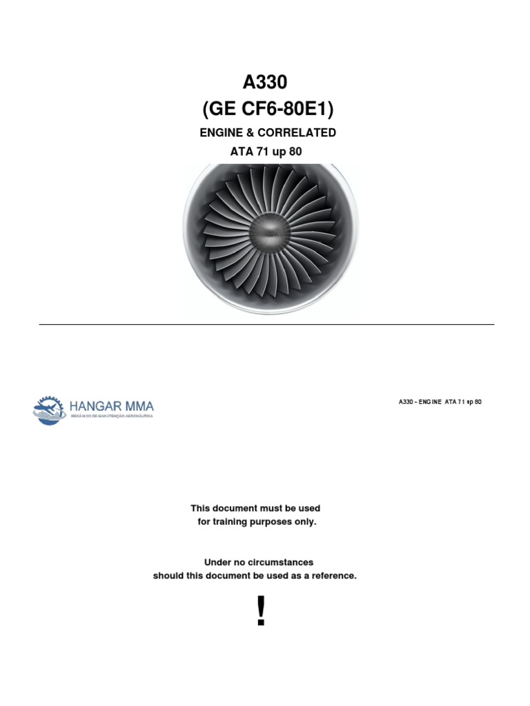 A330 (GE CF6-80E1) : Engine & Correlated ATA 71 Up 80 | PDF ...
