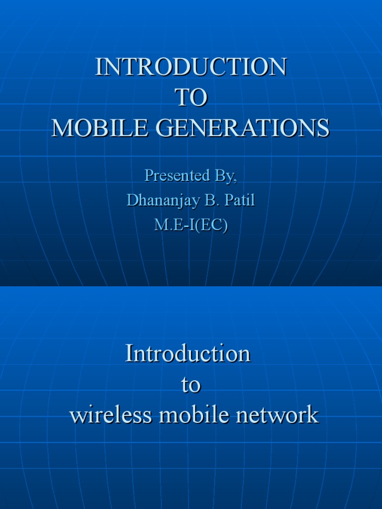 Introduction to Mobile Generations | PDF | Mobile Phones | Computer Network