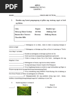 Summative Test Grade 5 With Tos and Answer Key | PDF