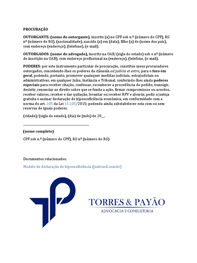 Modelo de Procuracao Judicial | PDF
