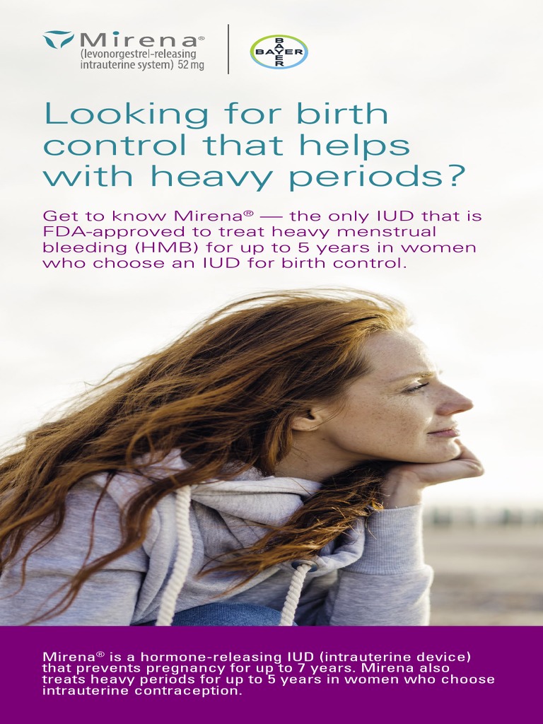 Patient Brochure - Mirena® IUD | PDF | Birth Control | Pregnancy