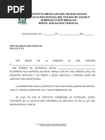 Machote Escrito Libre Modalidad 40 IMSS | PDF | Derecho