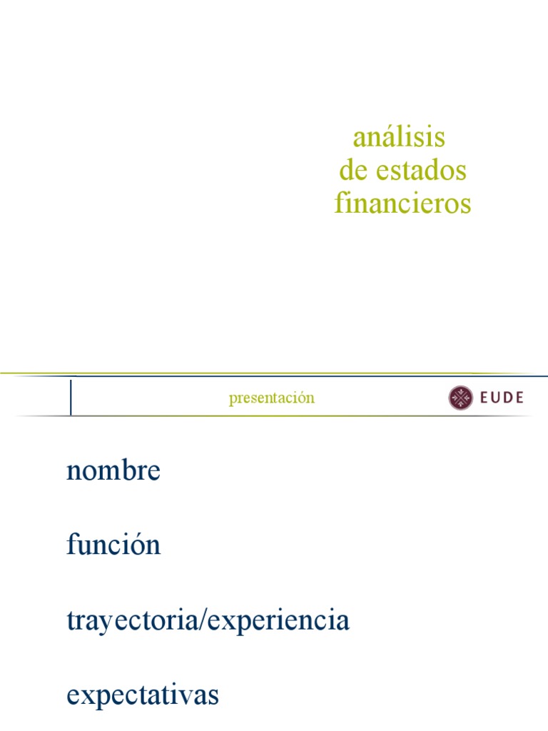 Analisis EEFF 2021 Eude | PDF | Capital de trabajo | Hoja de balance