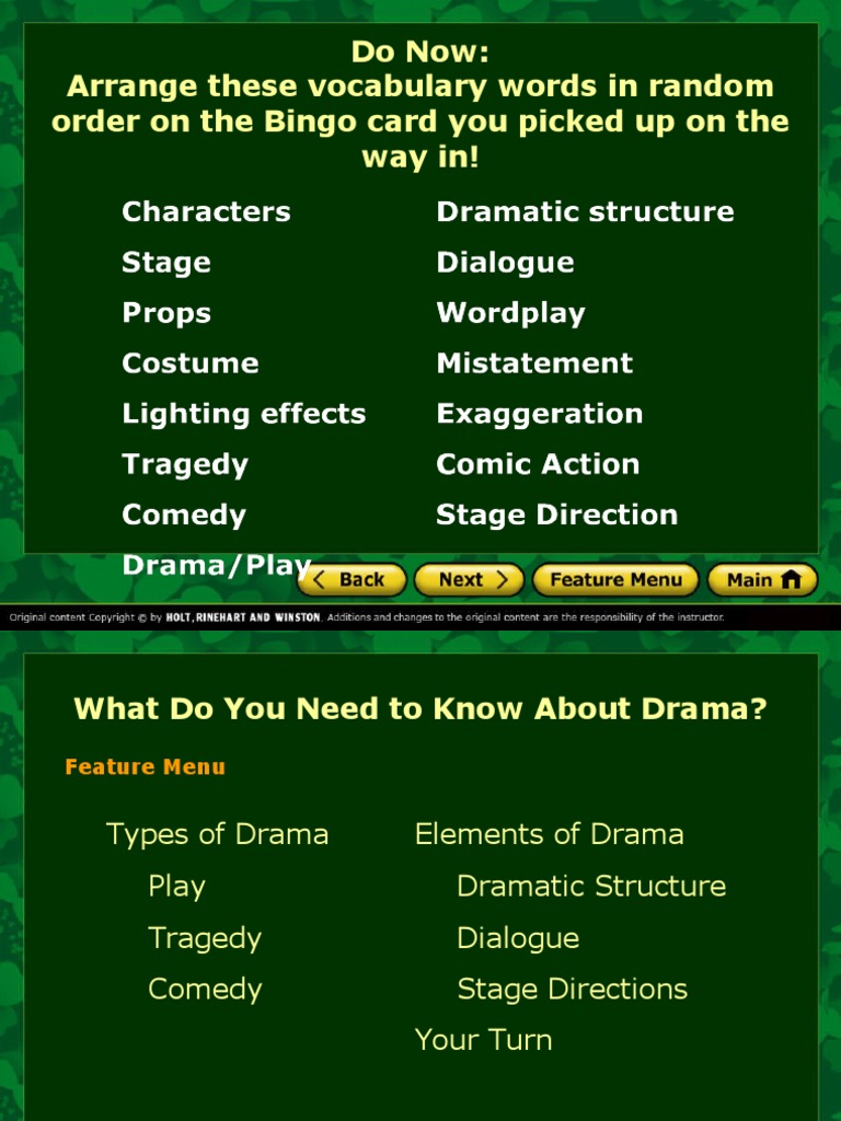 Drama Terms | PDF | Play (Theatre) | Tragedy
