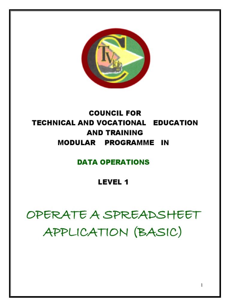 Operate A Spread Sheet Application Basic | Download Free PDF ...