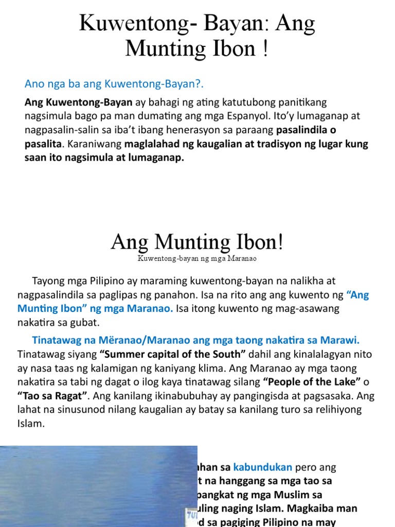 Kuwentong Bayan. | PDF