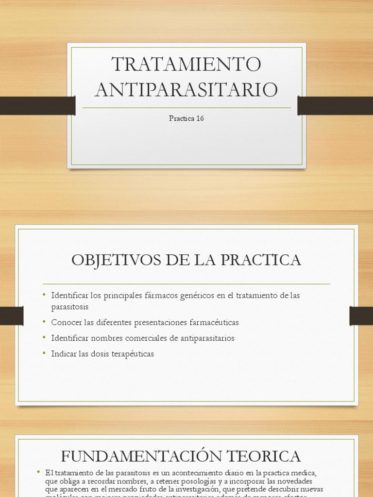 Tratamiento Antiparasitario | PDF | Parasitología | Tratamientos médicos
