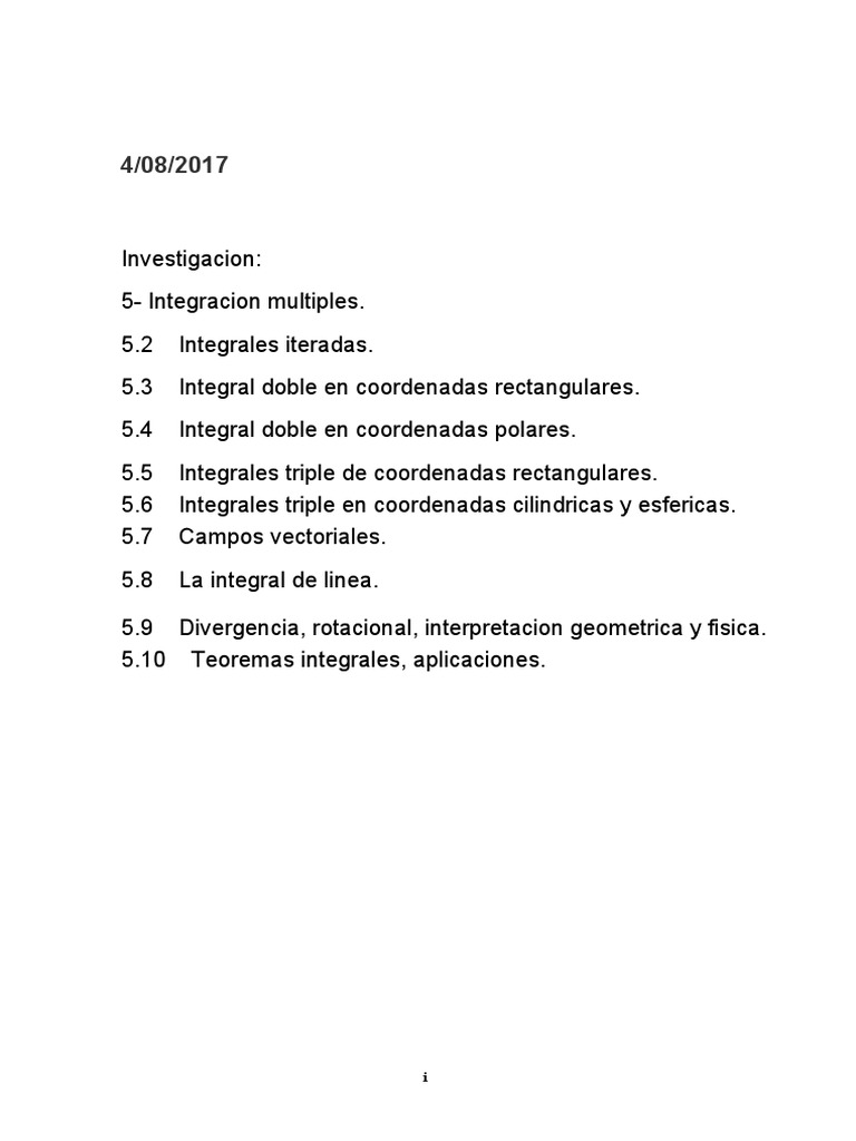 Investigacion Unidad 5 Calculo Vectorial | PDF | Integral | Vector Euclidiano