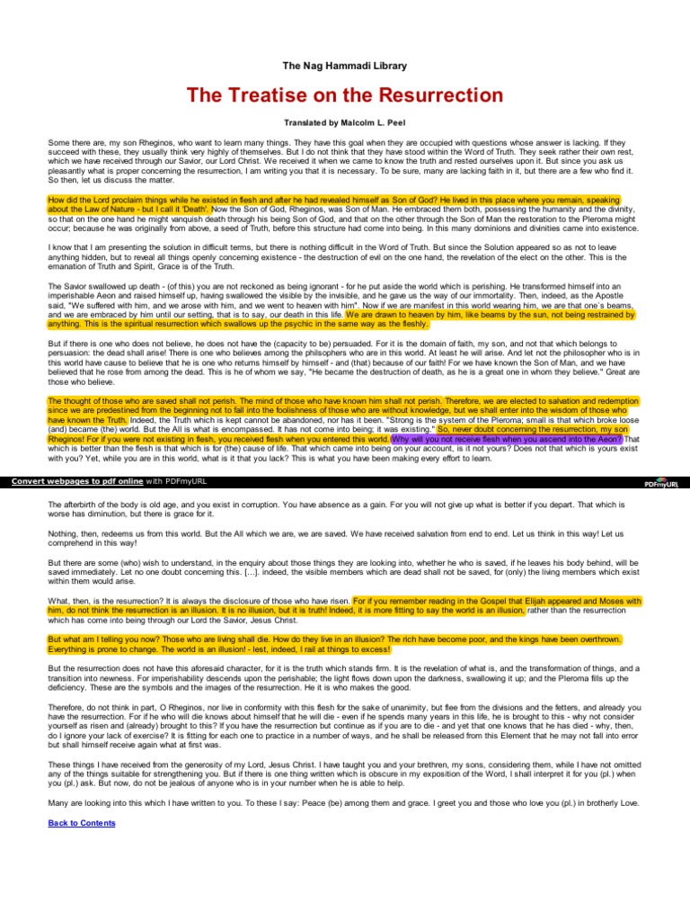 The Resurrection Revealed: Insights into Immortality from The Treatise ...