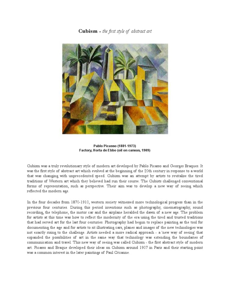 The History of Cubism | PDF | Cubism | Abstract Art