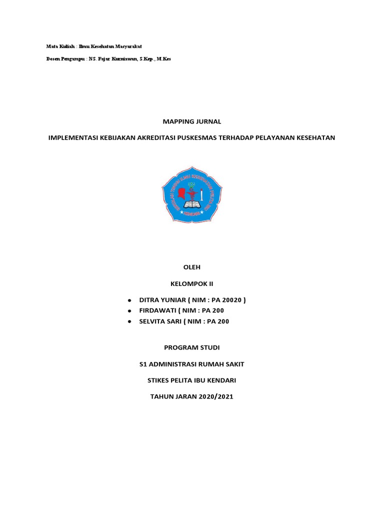 Mapping Jurnal Bahan Proposal Penelitian | PDF
