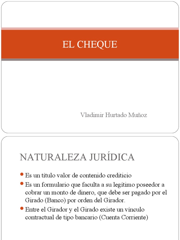 Qué es un cheque girado y su uso | PDF | Cheque | Bancos