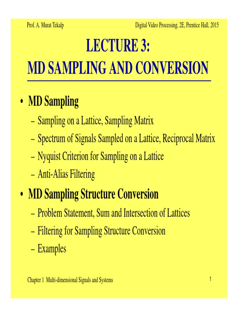 MD Sampling and Conversion | PDF | Sampling (Signal Processing ...