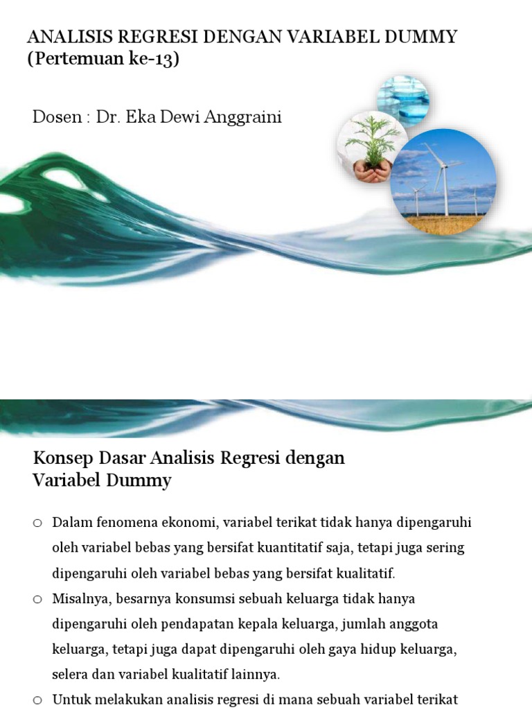 Analisis Regresi Variabel Dummy | PDF