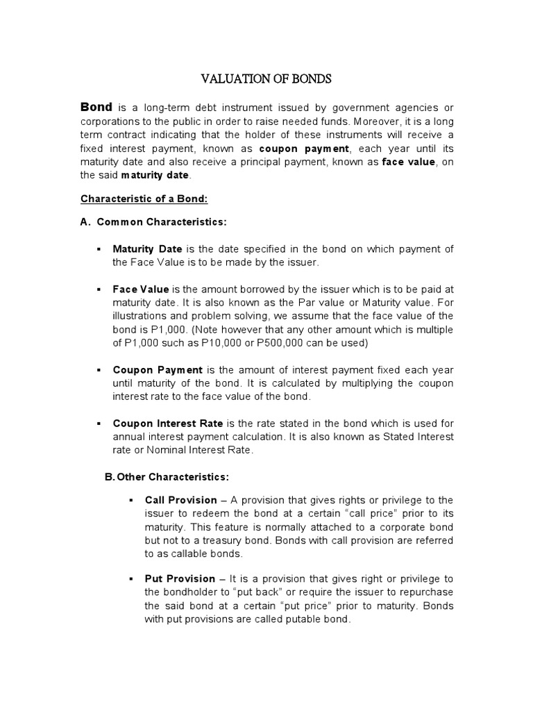 Valuation and Returns on Bonds: A Comprehensive Guide to Bond Pricing ...
