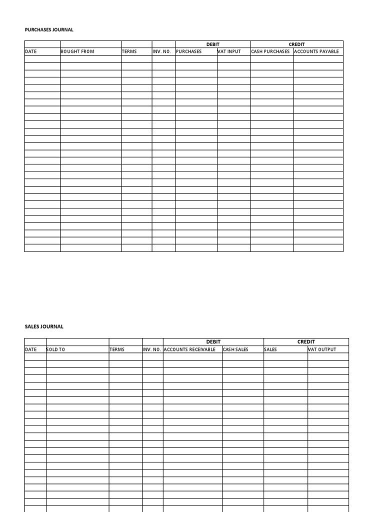 SPECIAL JOURNALS Sample | PDF | Debits And Credits | Value Added Tax
