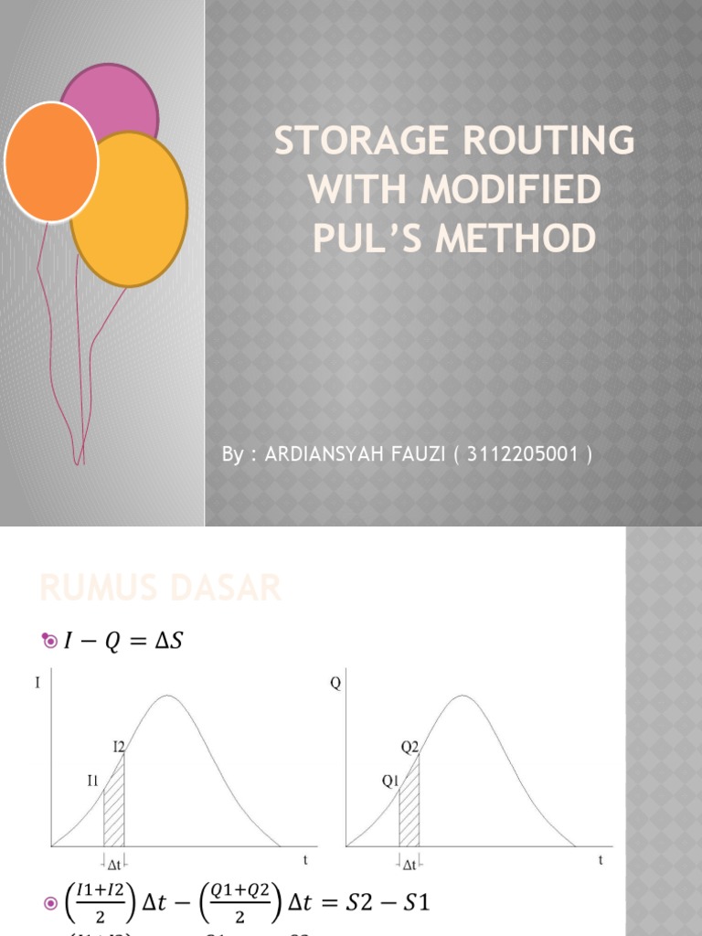 Storage Routing With Modified Pul's Method | PDF