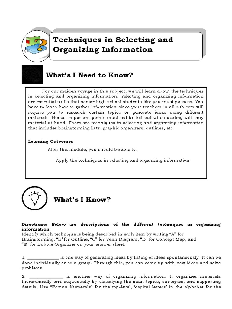 Module Week 1 and 2 Final | Download Free PDF | Brainstorming | Idea