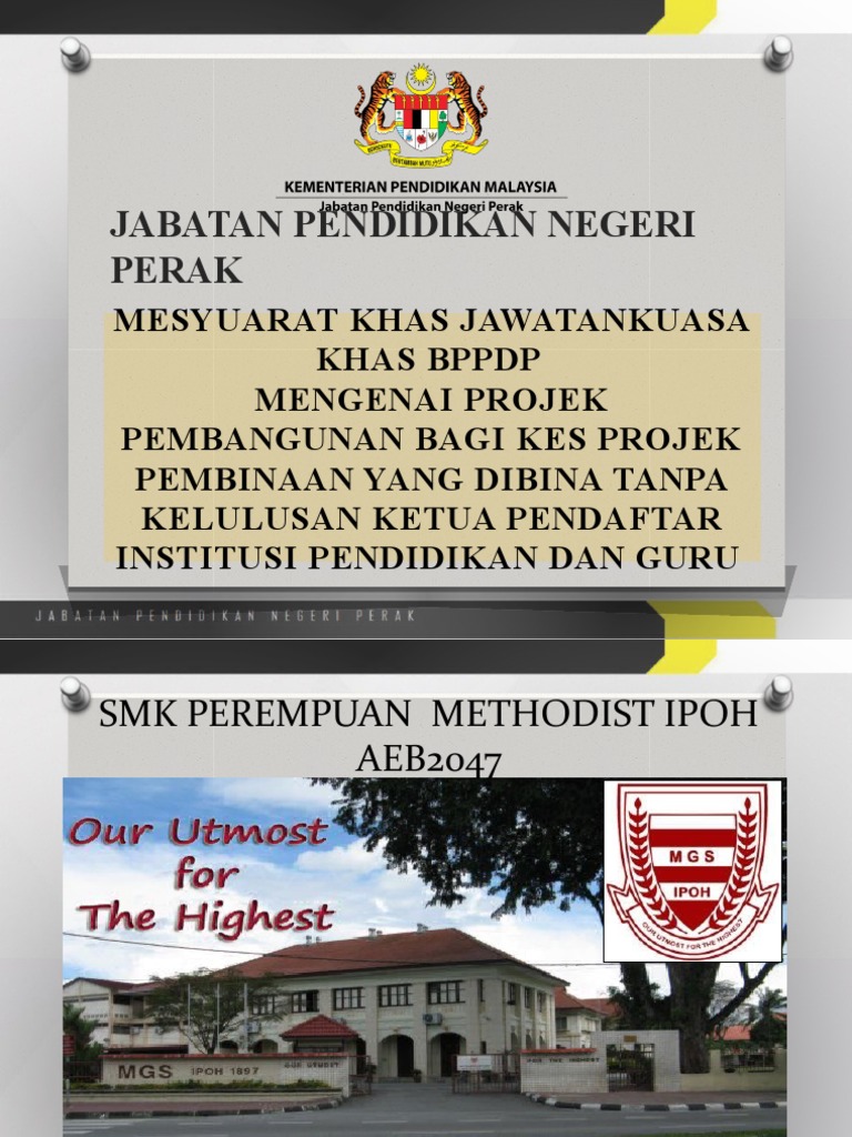 Permohonan Pemutihan Pembinaan SMK MGS | PDF
