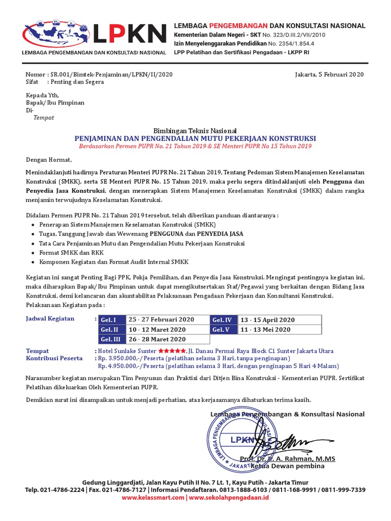 2020 Bimtek Nasional Penjaminan Dan Pengendalian Mutu Pekerjaan ...