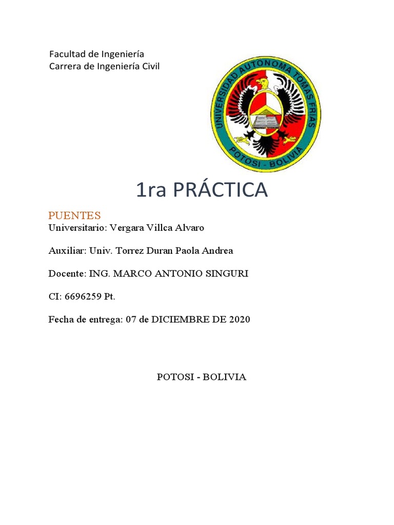 Práctica N1 Pdf Puente Hormigón