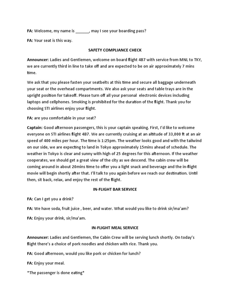 A Day in the Life of a Flight Attendant: A Documentary Simulation of an ...
