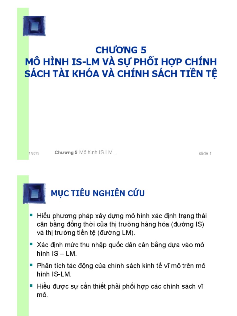 Chuong 5 Mo Hinh is-LM Va Su Phoi Hop Cs Vi Mo LT - PPT (Compatibility Mode) | PDF