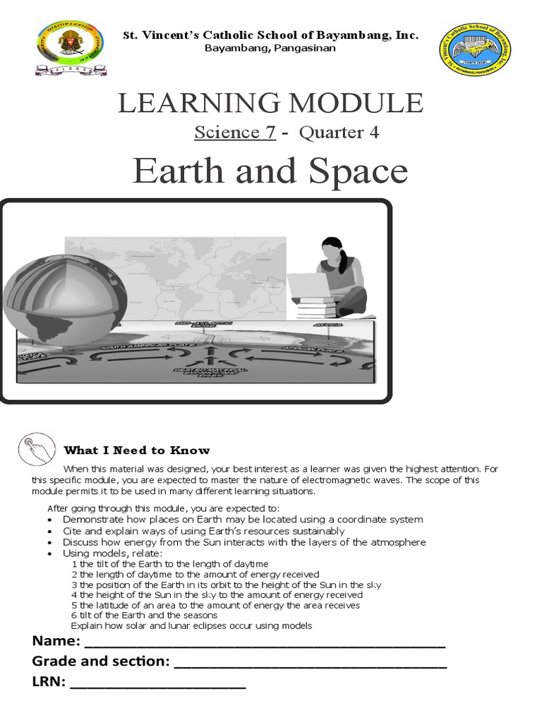 Grade 7 Science | PDF | Earth | Sun